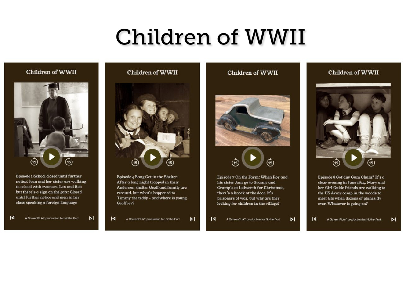 Children of WWII – Children’s drama about life during WWII – Nothe Fort
